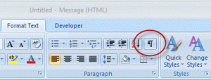 How to Hide Paragraph Formatting Marks - Outlook Tips