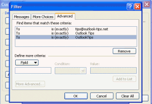 Tip 982: Filtering for 'where I am the only person on the To line ...