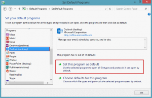 Set Outlook as default email client - Outlook Tips