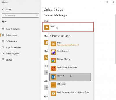 Set Outlook as default email client - Outlook Tips