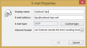 Tip 1134: Find the Email Address Properties dialog in Outlook 2013 ...