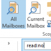 Outlook Status bar: Filter applied, no total or unread counts - Outlook ...