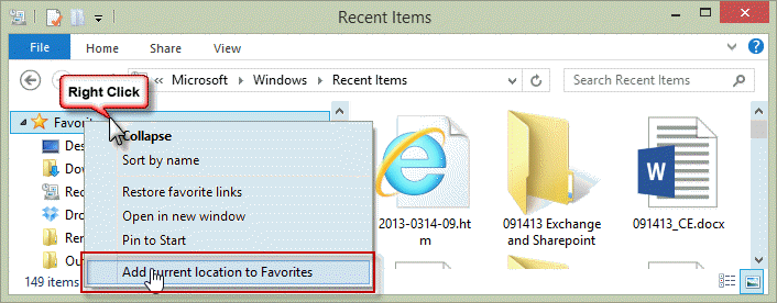 Tip 1095: Add Recent Documents link to Insert File dialog - Outlook Tips