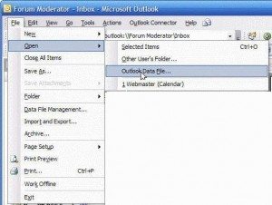 Open an existing personal data file (*.pst) in Outlook - Outlook Tips